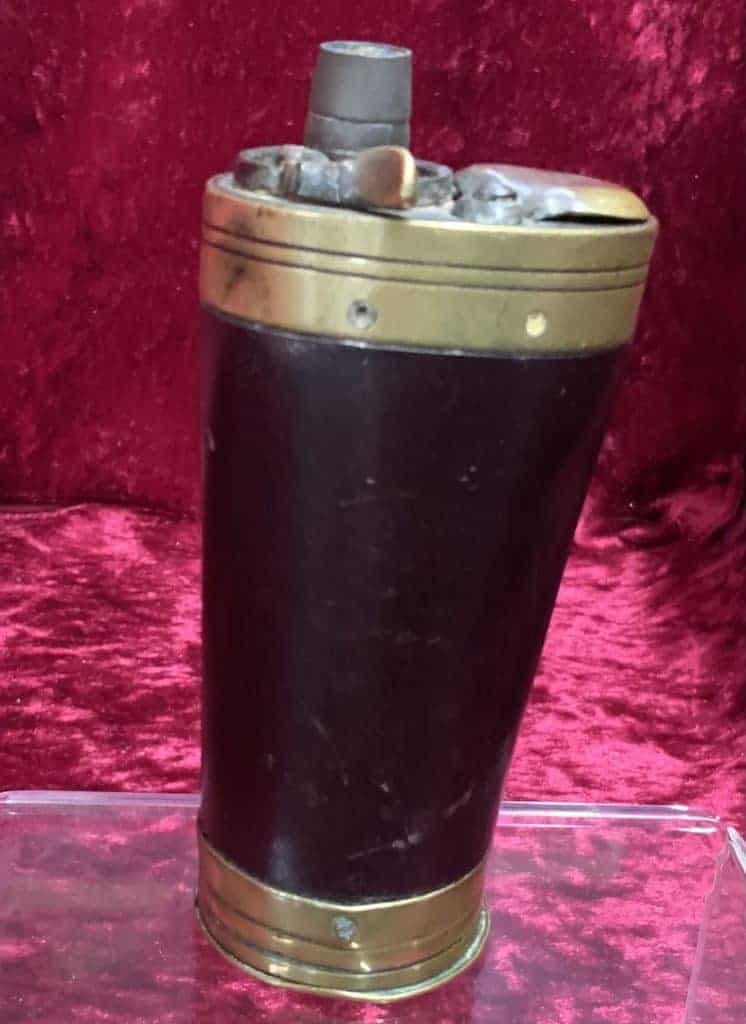 3-Way Flask Leather Covered - Powder Flask UK
