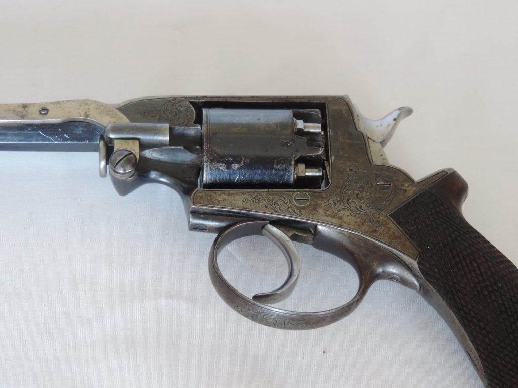 Cased Pair of Robert Adams 120 Bore Revolvers - Powder Flask UK