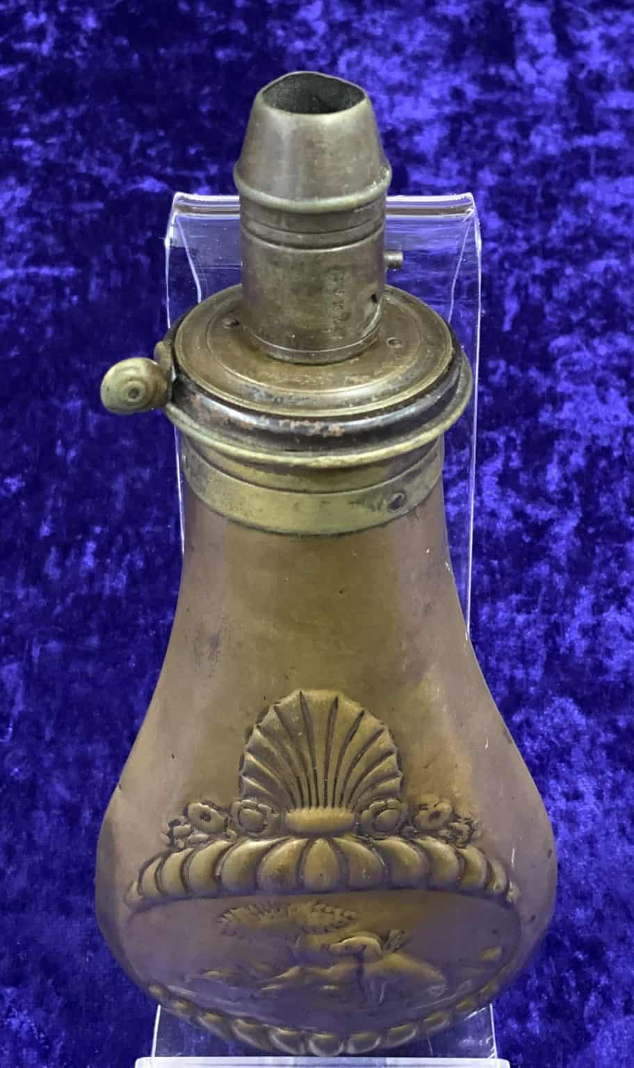 Sykes Patent Embossed Powder Flask - Powder Flask UK