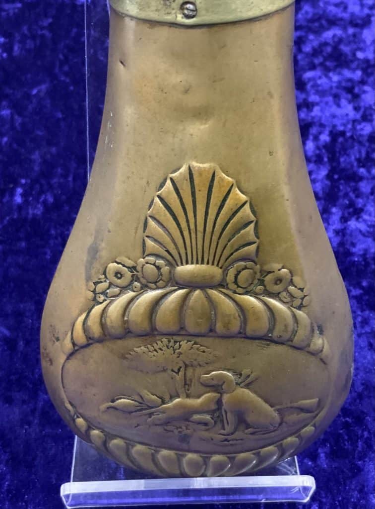 Sykes Patent Embossed Powder Flask - Powder Flask UK