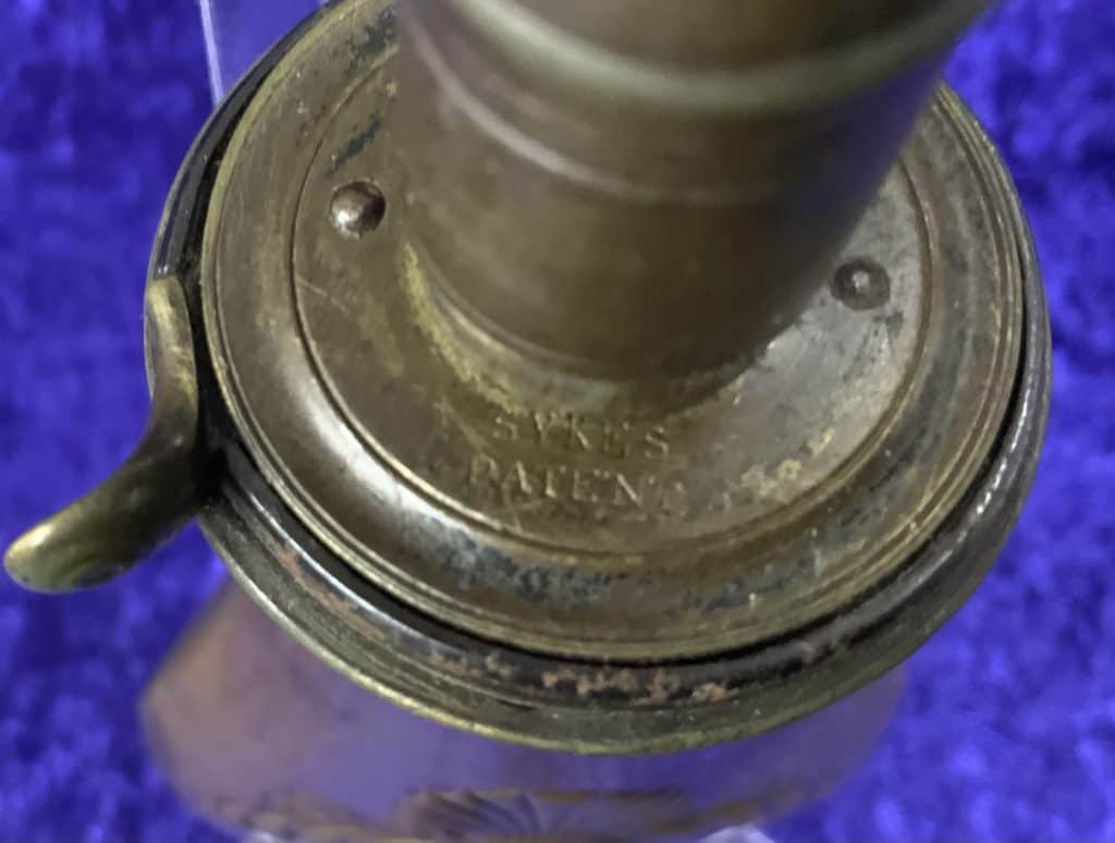 Sykes Patent Embossed Powder Flask - Powder Flask UK